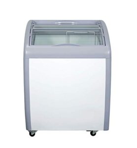 ancaster food equipment 160l capacity glass top ice cream freezer