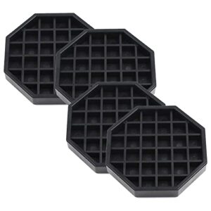 octagon coffee drip tray by hard black plastic for coffee countertop (4" - 4 pcs)