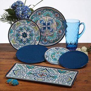 Cerified International Talavera 3-Piece Melamine Hostess/Serving, Set, Multicolored