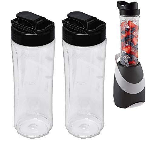 Replacement Cup Parts Compatible with Oster My Blend Blender BLSTPB models and BLSTP2, (2 Pack) 20 OZ Sport Bottle with Lid