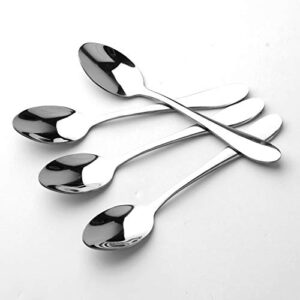 12pcs Stainless Steel Tea Dinner Server Spoon and Cake Fruit Forks Kitchen Accessory Wedding Party for Dessert, Salad, Appetizer, Cocktail(6 Forks + 6 Spoons)