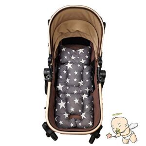 Stroller Liner Insert Car Seat Liner Cover, Infant Reversible Cotton Newborn Cushion pad Universal for Baby Carrier pram, Thick Padding, Non Slip, by DODO NICI Grey Star