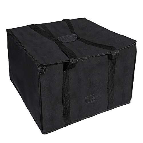 Insulated Pizza Carrier Bag for Food delivery -Foldable Heavy Duty Food Warmer Grocery Bag for Camping Catering Restaurants (20X20X14)