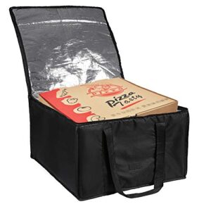 Insulated Pizza Carrier Bag for Food delivery -Foldable Heavy Duty Food Warmer Grocery Bag for Camping Catering Restaurants (20X20X14)