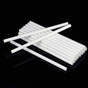 Boao 24 Pieces White Plastic Cake Dowels Rods for Tiered Cake Hollow Cake Sticks Wedding Cake Support Rods Round Cake Straws for Stacking and Supporting (0.4 Inch Diameter 9.5 Inch Length)