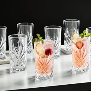 Godinger Highball Glasses, Tall Drinking Glasses for Water, Juice, Cocktails, Beer or Wine - Set of 4