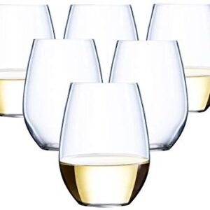 36 piece Stemless Unbreakable Crystal Clear Disposable Plastic Wine Glasses Set of 36 (10 Ounces)