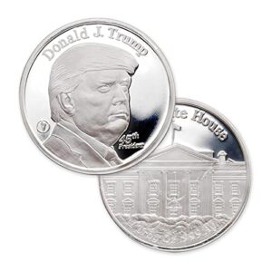 1 Troy Oz .999 Pure Silver Medal 45th President Donald Trump and The White House