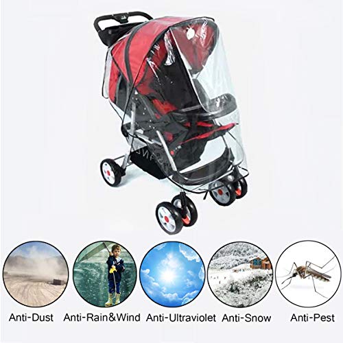 Stroller Rain Cover,Wemaker Baby Stroller Snow Cover Weather Shield, Protects Babies from Sun, Wind, Rain, Snow, Dust - Breathable Bug Shield for Baby Stroller and Crib,Universal Size