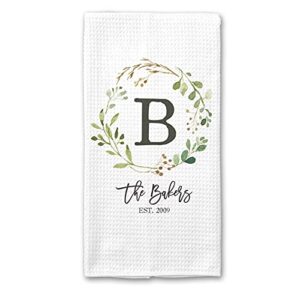 custom waffle weave dish towel | personalized kitchen towel | housewarming gift | wedding gift | personalized dish towel | housewarming gift