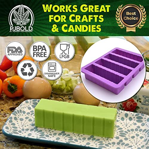 PJ BOLD Silicone Butter Mold Tray with Lid, Purple