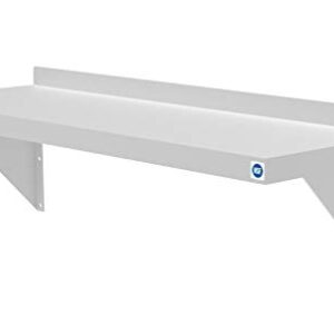 KoolMore NSF Stainless Steel Wall Mount Shelf - Industrial Grade Metal Shelf for Commercial Restaurant Kitchens 12 x 36