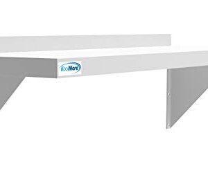 KoolMore NSF Stainless Steel Wall Mount Shelf - Industrial Grade Metal Shelf for Commercial Restaurant Kitchens 12 x 36