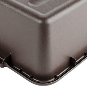 Thaweesuk Shop New Brown 20" x 15" x 7" Polypropylene Plastic Restaurant Bar Plastic Bus Tubs, Dish Bus Box Case of Set