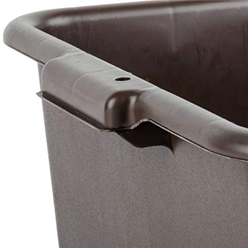 Thaweesuk Shop New Brown 20" x 15" x 7" Polypropylene Plastic Restaurant Bar Plastic Bus Tubs, Dish Bus Box Case of Set