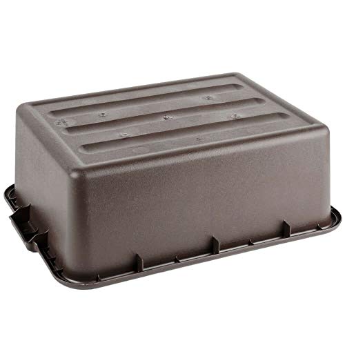 Thaweesuk Shop New Brown 20" x 15" x 7" Polypropylene Plastic Restaurant Bar Plastic Bus Tubs, Dish Bus Box Case of Set