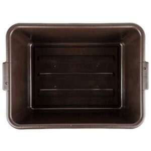 Thaweesuk Shop New Brown 20" x 15" x 7" Polypropylene Plastic Restaurant Bar Plastic Bus Tubs, Dish Bus Box Case of Set