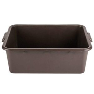 Thaweesuk Shop New Brown 20" x 15" x 7" Polypropylene Plastic Restaurant Bar Plastic Bus Tubs, Dish Bus Box Case of Set