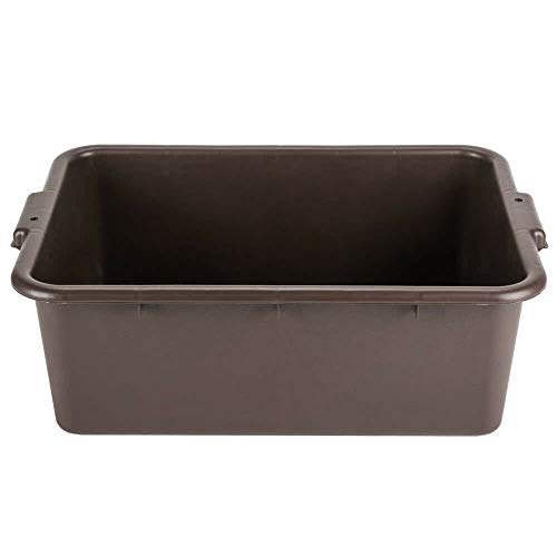 Thaweesuk Shop New Brown 20" x 15" x 7" Polypropylene Plastic Restaurant Bar Plastic Bus Tubs, Dish Bus Box Case of Set