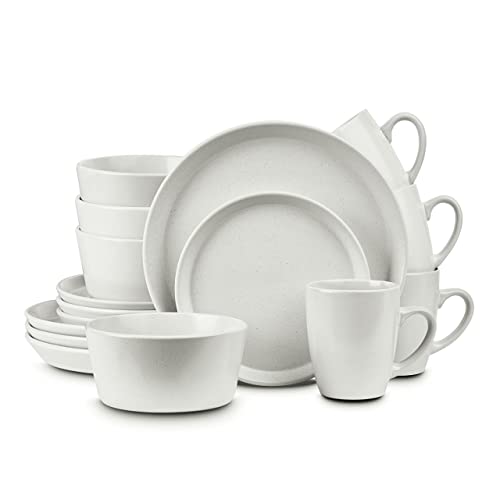 Stone Lain Albie 16-Piece Dinnerware Set Stoneware, White