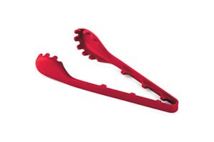 fox run 2 in 1 pasta measuring tongs, 12.5", red