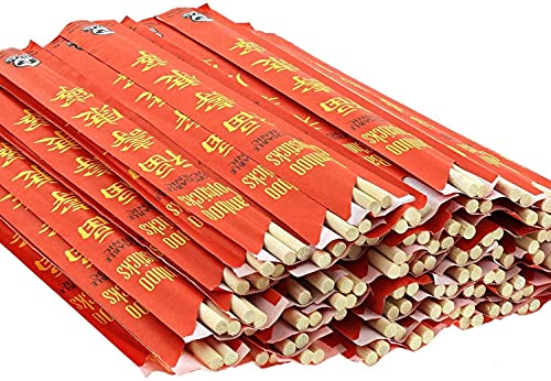 Premium Disposable Bamboo Chopsticks Sleeved and Separated (Bag of 200 Pair)