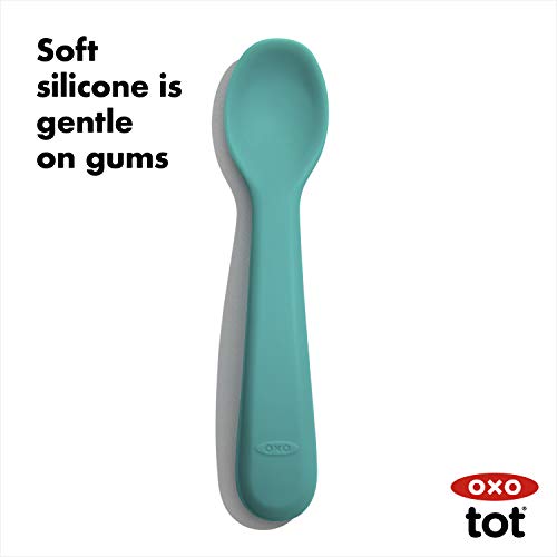 OXO Tot Silicone Spoon Set Teal