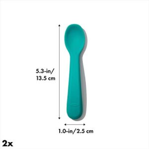 OXO Tot Silicone Spoon Set Teal