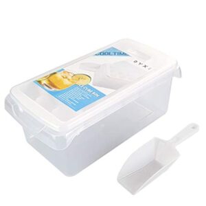 Ice Cube Bin Bucket Trays - Ice Holder, Container, Storage for Freezer, Refrigerator with Scoop, Lids