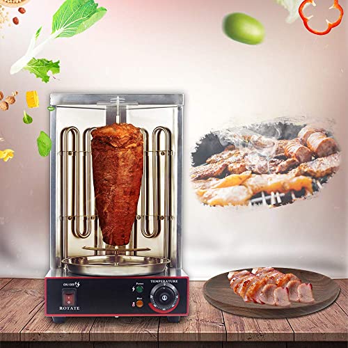 Zz Pro Electric Vertical Broiler Shawarma Doner Kebab Gyro Grill Machine With Temperature Adjustment Switch