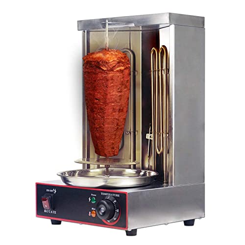 Zz Pro Electric Vertical Broiler Shawarma Doner Kebab Gyro Grill Machine With Temperature Adjustment Switch