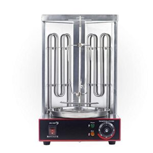 Zz Pro Electric Vertical Broiler Shawarma Doner Kebab Gyro Grill Machine With Temperature Adjustment Switch