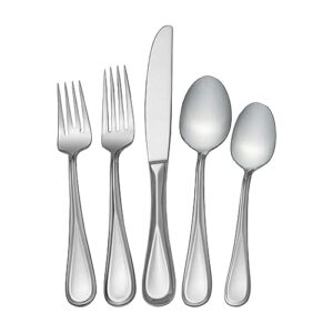 mikasa bravo 101-piece 18/10 stainless steel flatware set, 101pc