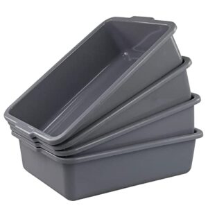 Cand Grey Commercial Bus Tubs, 22 L Plastic Bus Box/Utility Box, 4 Packs