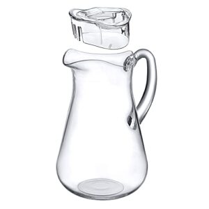 Amazing Abby - Droply - Acrylic Pitcher (64 oz), Clear Plastic Water Pitcher with Lid, Fridge Jug, BPA-Free, Shatter-Proof, Great for Iced Tea, Sangria, Lemonade, Juice, Milk, and More