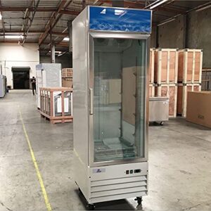 Commercial Freezer Glass 1 door Single Door Coated Steel Frame&Exterior, Aluminium Interior Upright Reach-in 28"W, Capacity 13cu.ft NSF Display Merchandiser-10°F~ 0°F D368-BM-F