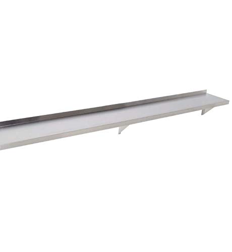 PRO&Family 18 Gauge Stainless Steel 12 Inch. x 96 Inch. Solid Wall Shelf. Fits for use in Restaurant, Business, Work, Home, Kitchen, Garage.