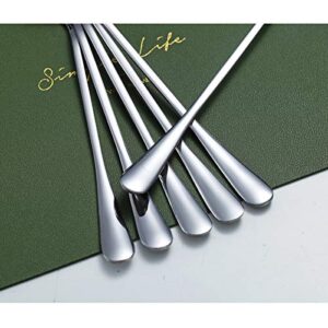 Iced Tea Spoons, Kyraton Stainless Steel 7.5" Long Handle Mixing Spoon, Coffee Spoon, Stirring Bar Spoon, Cocktail Spoon, Latte Spoon Pack of 6