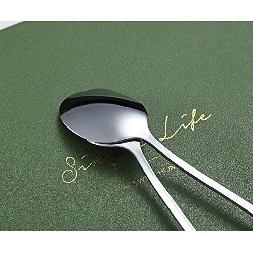 Iced Tea Spoons, Kyraton Stainless Steel 7.5" Long Handle Mixing Spoon, Coffee Spoon, Stirring Bar Spoon, Cocktail Spoon, Latte Spoon Pack of 6