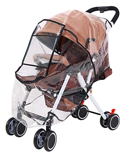 Simplicity Stroller Rain Cover Universal Rain Cover for Stroller Baby Universal Waterproof Windyproof Weather Shield Stroller Rain Cover, Window Style