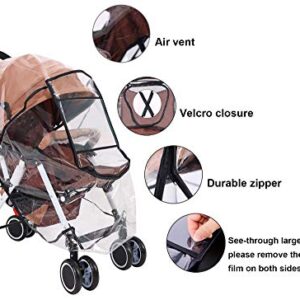 Simplicity Stroller Rain Cover Universal Rain Cover for Stroller Baby Universal Waterproof Windyproof Weather Shield Stroller Rain Cover, Window Style