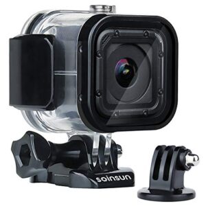 SOINSUN 60m Waterproof Dive Housing Case with Bracket Accessories for GoPro Hero 5 Session Hero 4 Session Hero Session Cameras