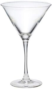 amazon basics chelsea martini glass set, 10-ounce, set of 6, clear