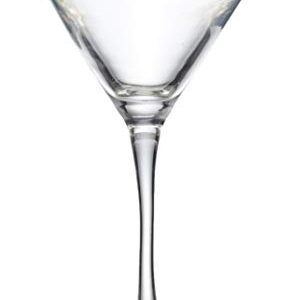 Amazon Basics Chelsea Martini Glass Set, 10-Ounce, Set of 6, Clear