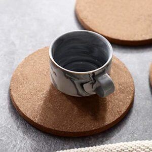 CRCHOM 4 Pack Cork Trivet Set 8" Diameter x 0.4" Thick Round Cork Hot Pads for Dishes, Pots, Pans and Plants