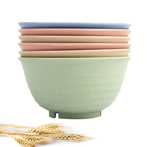 dapipik unbreakable cereal bowls, 30 oz large lightweight wheat straw fiber bowl sets.for soup,dessert and salad, easy dishwasher safe（7 inch cereal bowl