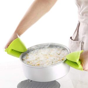 NEPAK 4 Pairs Silicone Cooking Pinch Grips Oven Mitts Potholder for Kitchen Cooking & Baking