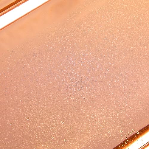 Sparkle and Bash 3 Pack Rose Gold Plastic Tablecloth, Metallic Table Cover Disposable for Pink Birthday Parties, Gender Reveal, Bridal Shower Decorations (54 x 108 in)