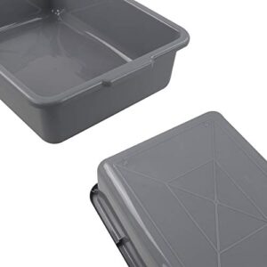 Farmoon 13L Commercial Bus Tub, Grey Wash Basin Tote Box, 4 Packs