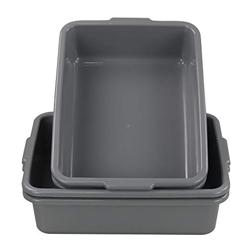 Farmoon 13L Commercial Bus Tub, Grey Wash Basin Tote Box, 4 Packs